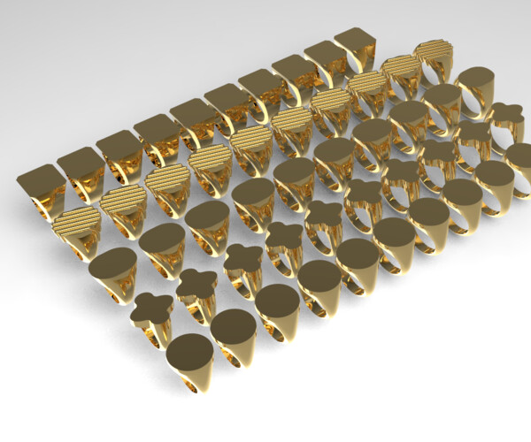 ArtStation - 5 different base ring with 10 different sizes | Resources