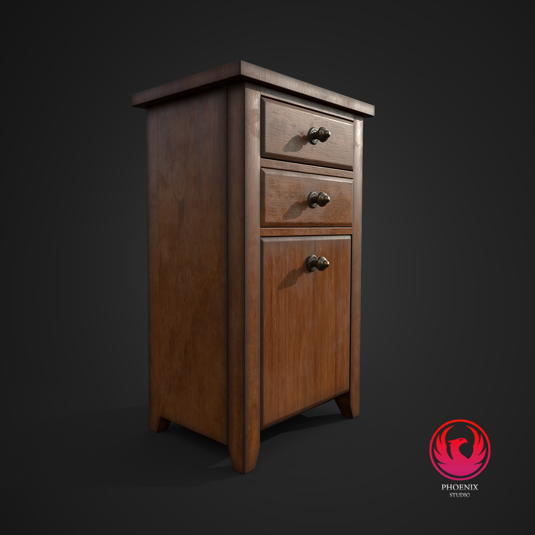 ArtStation - Hall Stand Low-poly 3D model | Resources