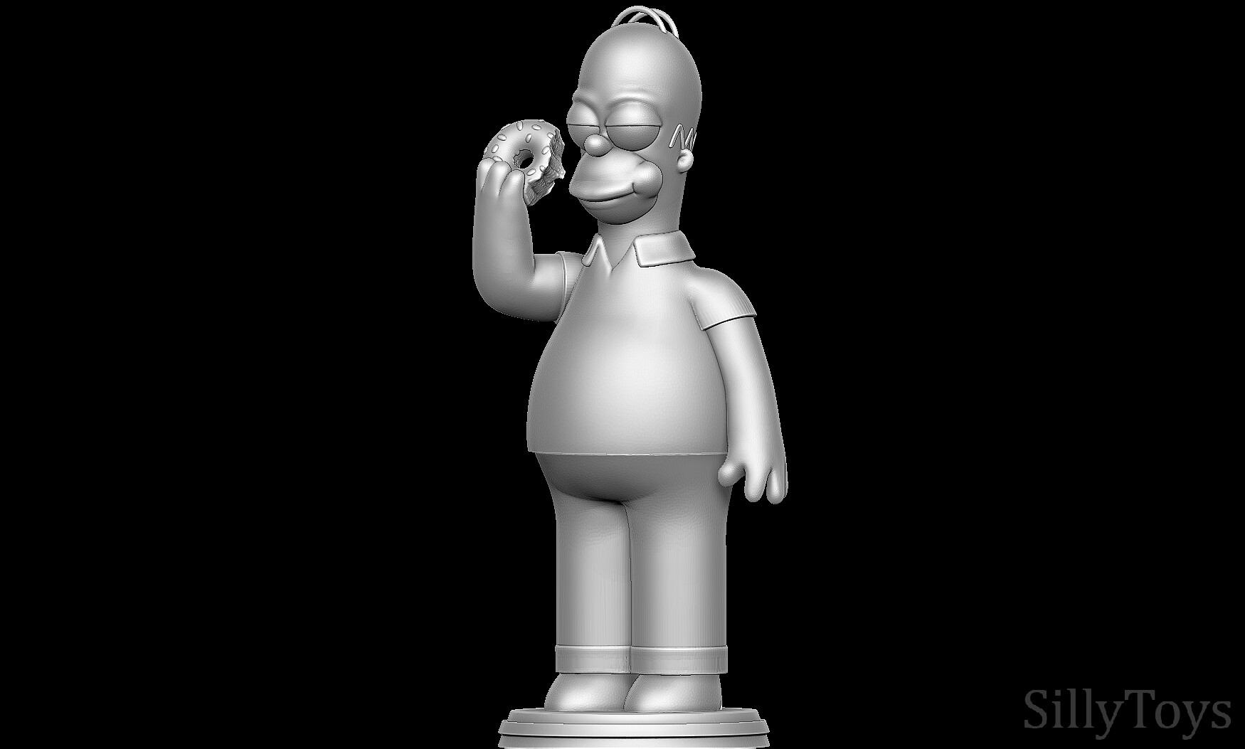 ArtStation - Homer Simpson Eating Donut - The Simpsons 3D print model ...