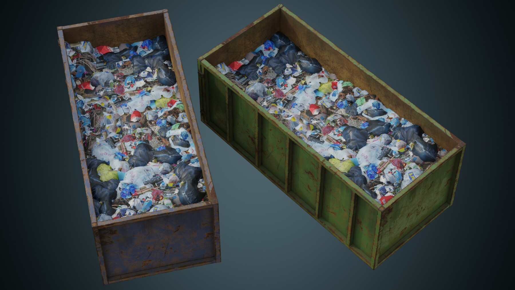 ArtStation - Garbage Container 2B | Game Assets