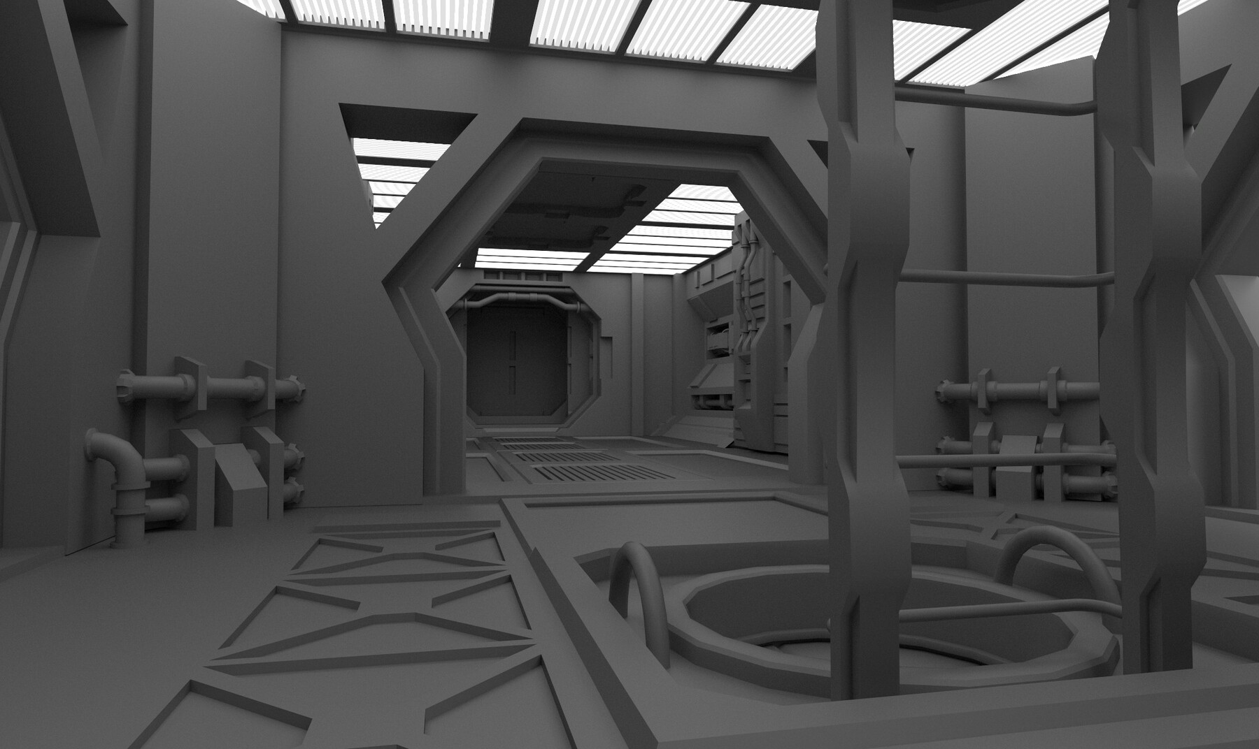 ArtStation - Sci-fi Interior (Low-poly) | Game Assets