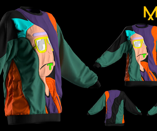 ArtStation - Future Fashion Sweater Rick Streetwear #005 - Clo 3D ...