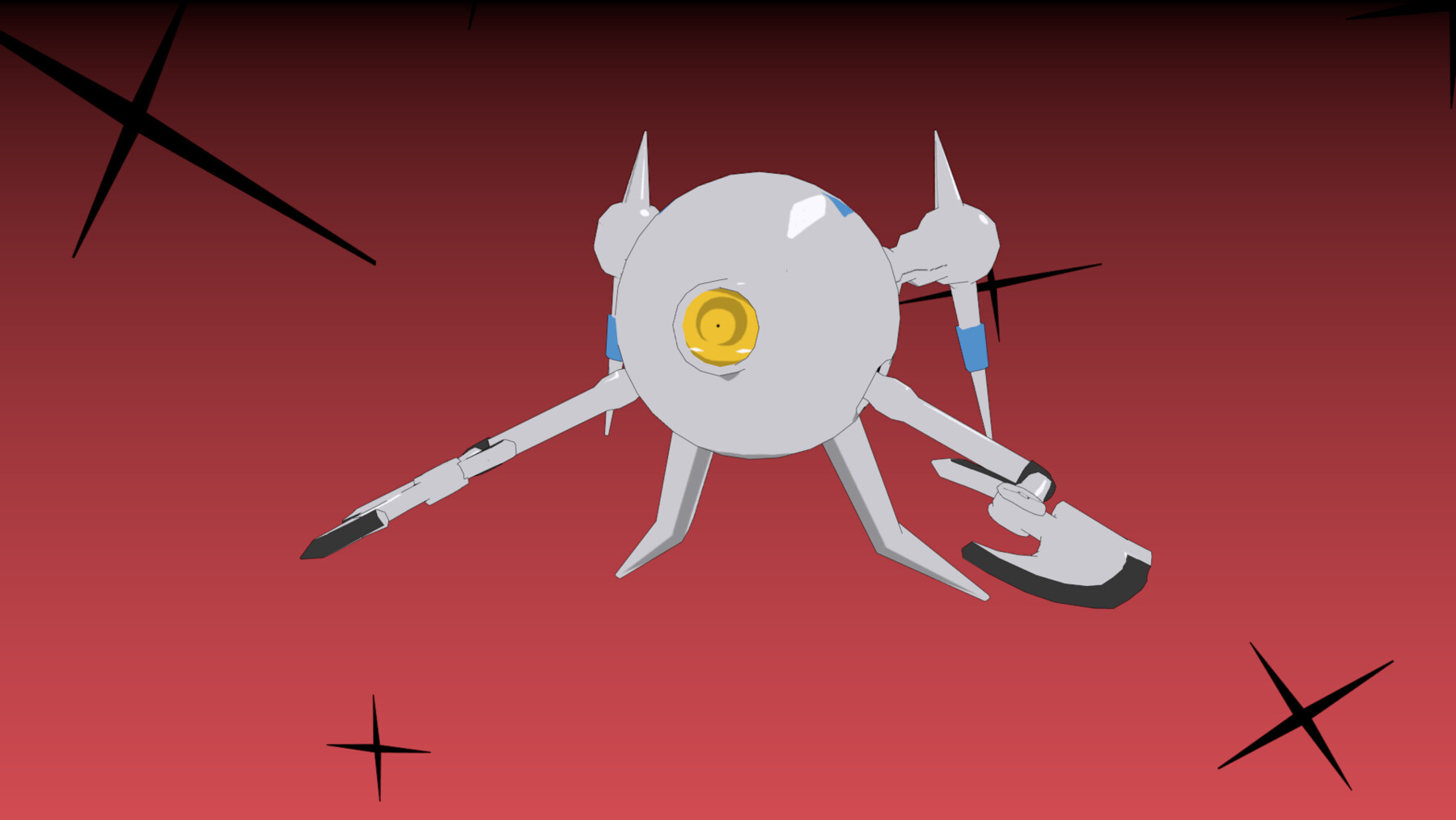 ArtStation - Slice Robot Drone anime low poly rigged | Game Assets