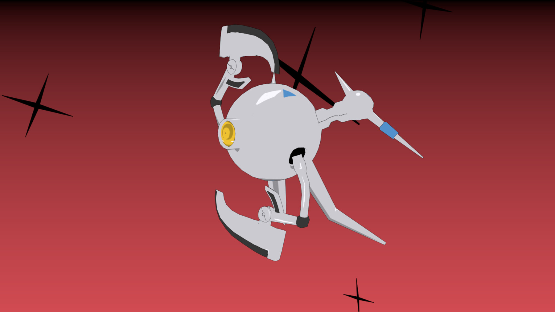 ArtStation - Slice Robot Drone anime low poly rigged | Game Assets