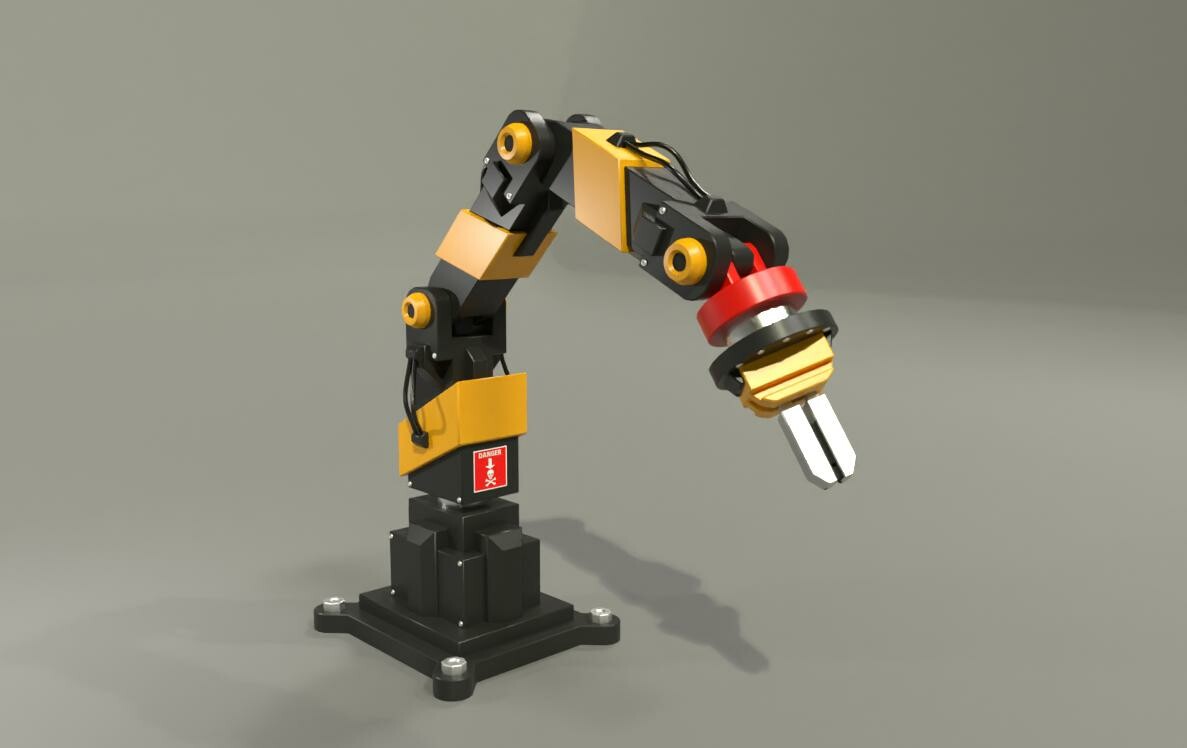 ArtStation - Industrial Robot Arm Low-poly 3D model | Game Assets