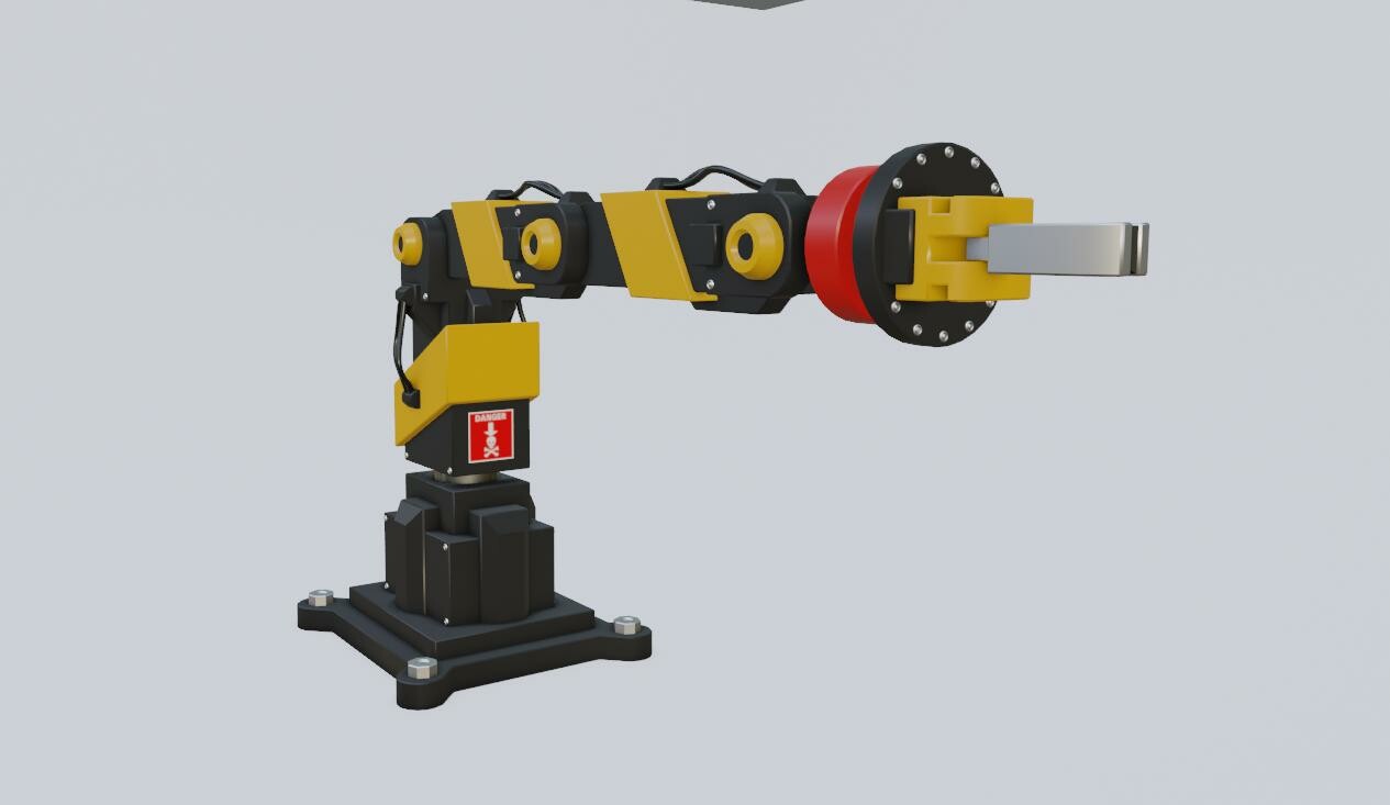 ArtStation - Industrial Robot Arm Low-poly 3D model | Game Assets