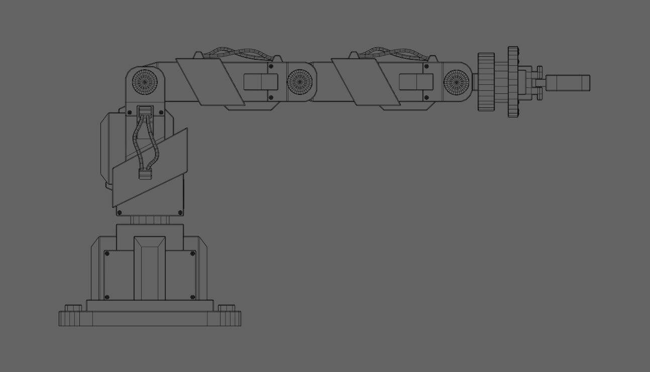 ArtStation - Industrial Robot Arm Low-poly 3D model | Game Assets