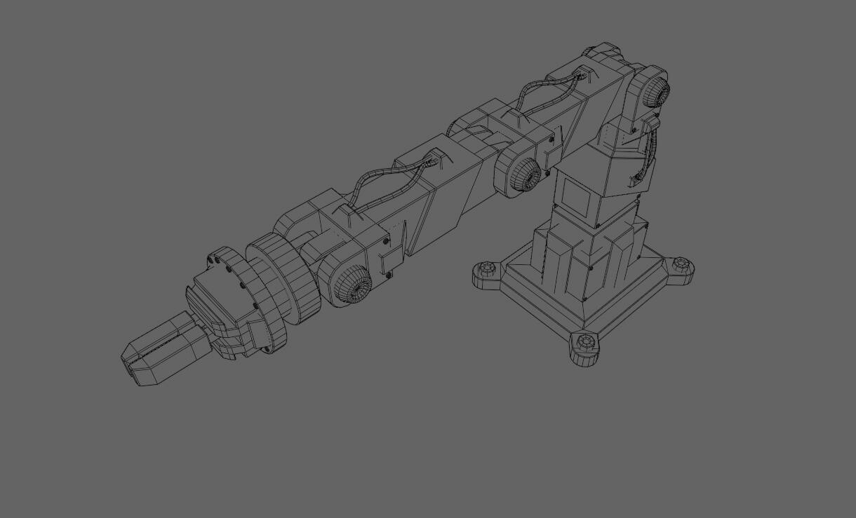 ArtStation - Industrial Robot Arm Low-poly 3D model | Game Assets