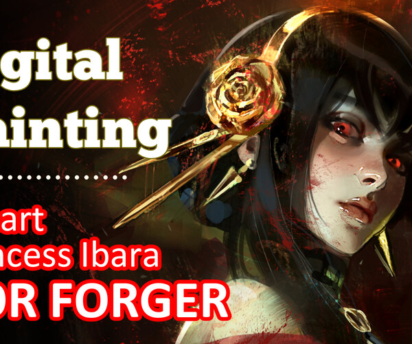 ArtStation - Digital painting - Fanart - Yor Forger | Tutorials