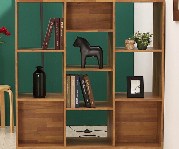 ArtStation - 3 tier front open partition bookcase | Resources