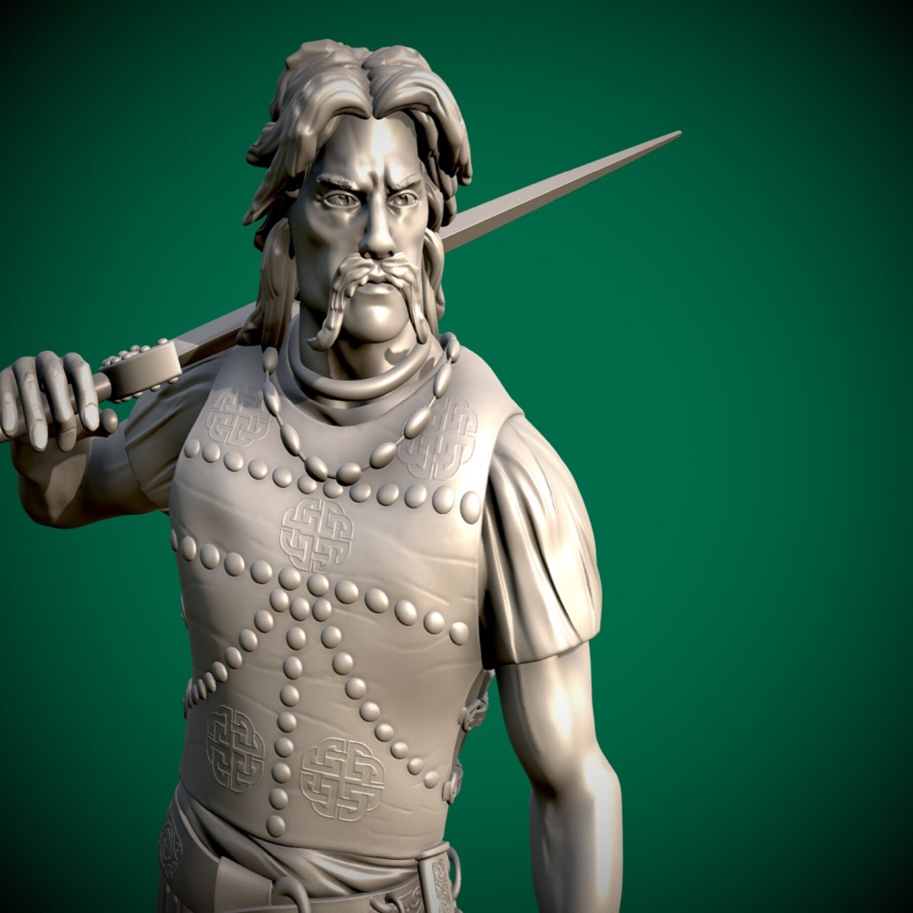 ArtStation - Celtic Chieftain - 3d printable | Resources