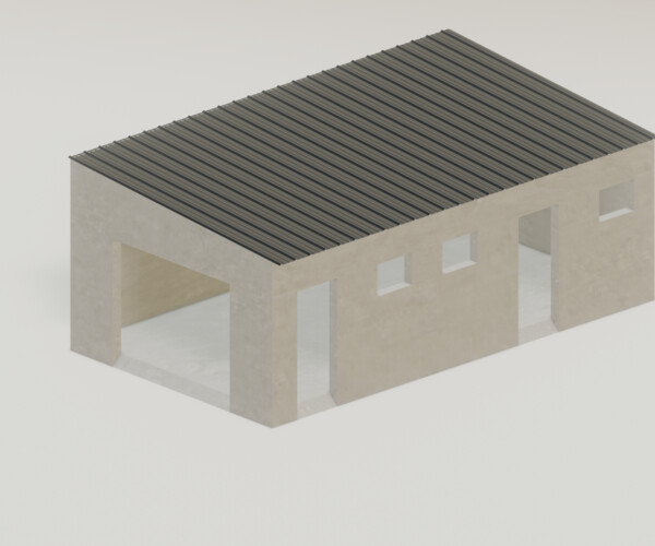 ArtStation - 3D modern garage from the outside | Resources