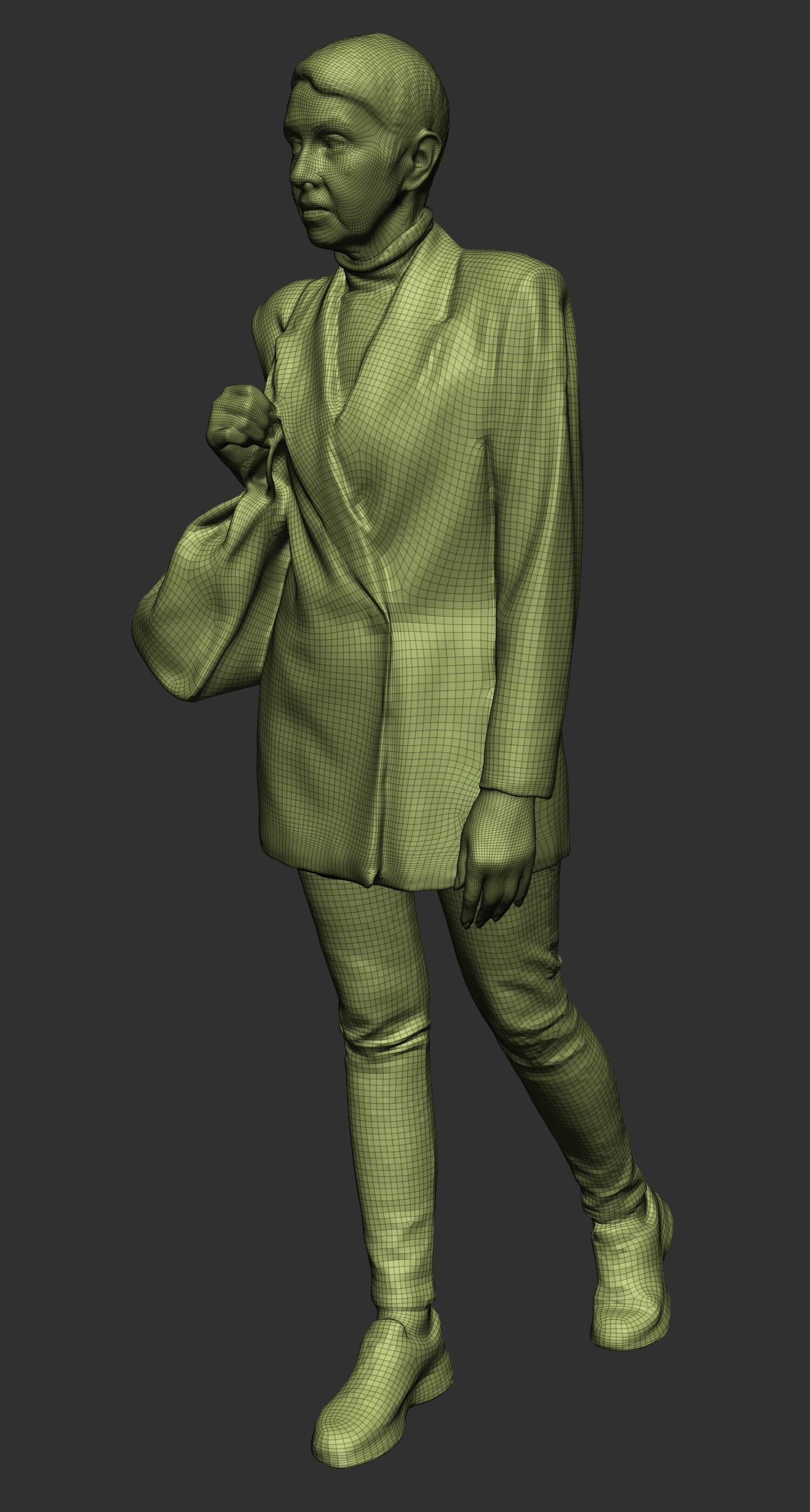 ArtStation - Walking woman with handbag 350 | Game Assets