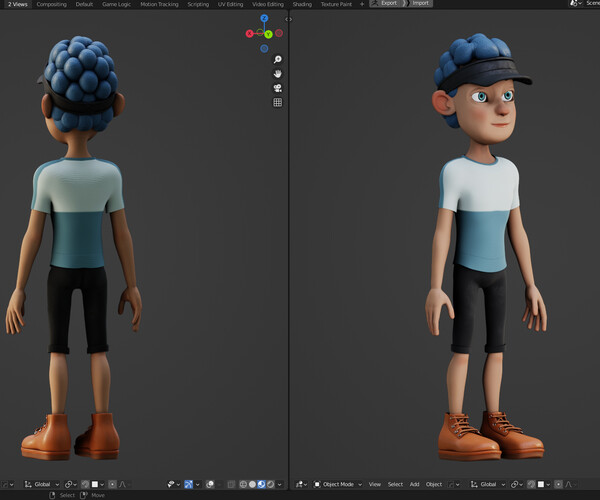 ArtStation - 3D Modeling - Boy - Luke - Blender 3.0 | Game Assets