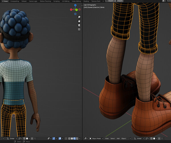 ArtStation - 3D Modeling - Boy - Luke - Blender 3.0 | Game Assets