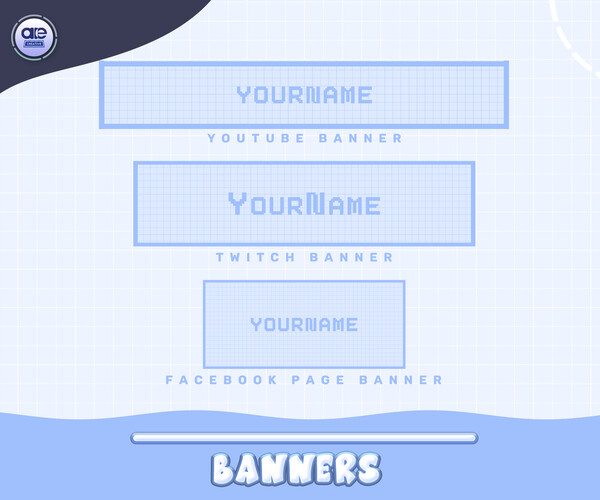 ArtStation - Twitch Overlay Animated Blue, Twitch Overlay Cozy, Twitch ...