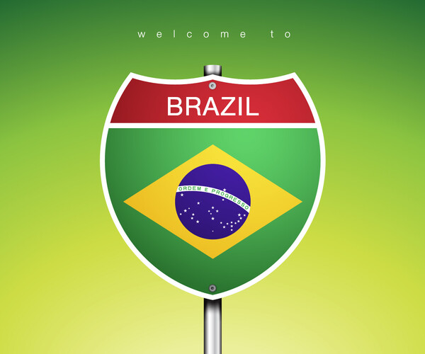 ArtStation - 17 ICON The City Label & Map of BRAZIL In American Signs ...