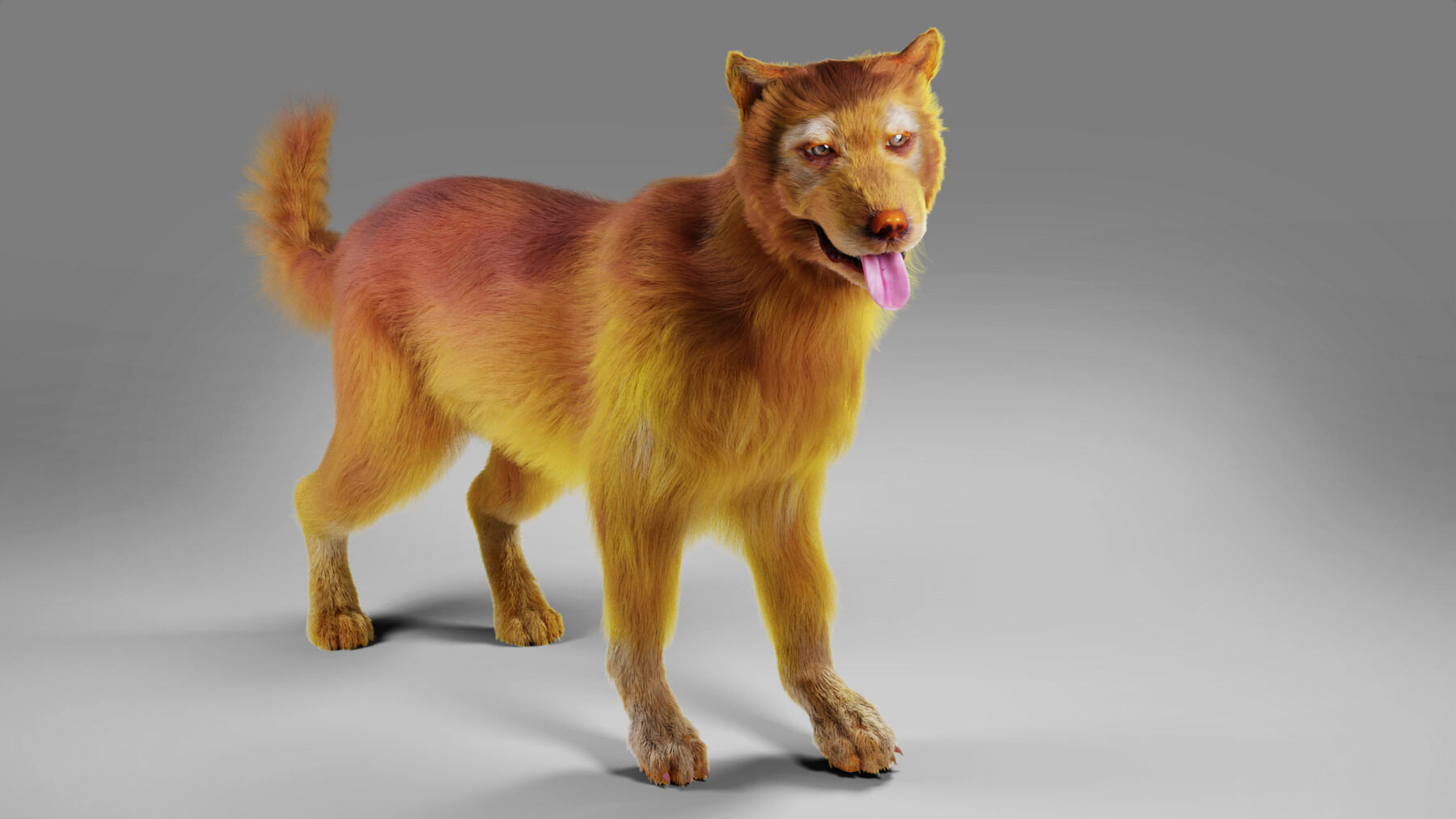 ArtStation - Fur Red Dog Rigged | Game Assets