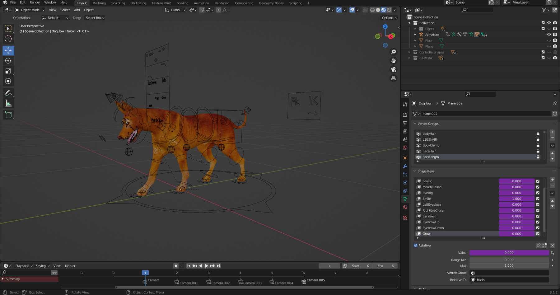 ArtStation - Fur Red Dog Rigged | Game Assets