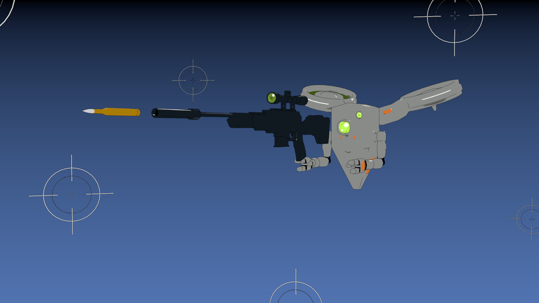 ArtStation - Sniper Robot Drone anime low poly rigged | Game Assets