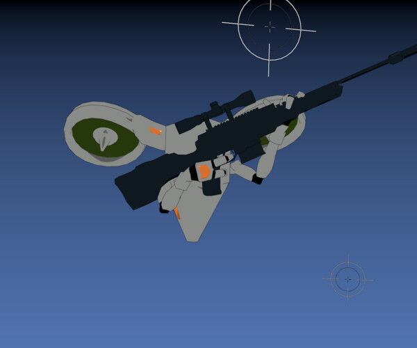 ArtStation - Sniper Robot Drone anime low poly rigged | Game Assets