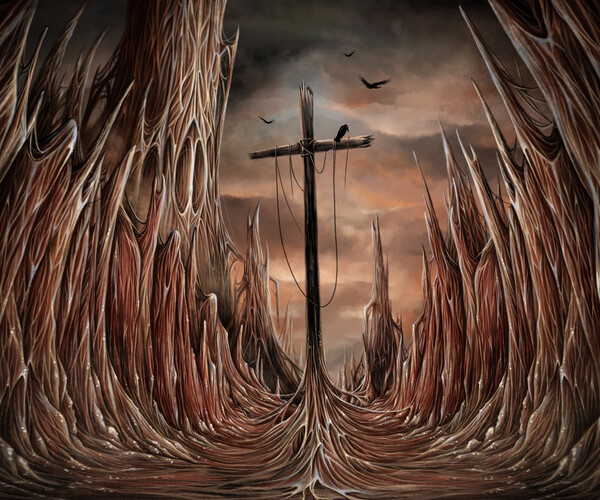 ArtStation - Guts Mountains - Death Metal Illustration | Artworks