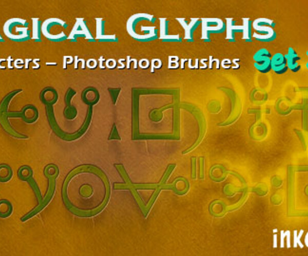ArtStation - Magical Glyphs - Characters 2 | Photoshop Brushes and ...