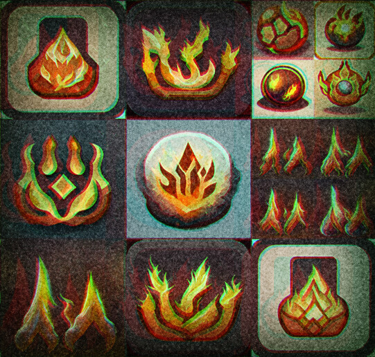 ArtStation - 50+ Fire Skill Icon Pack | Game Assets