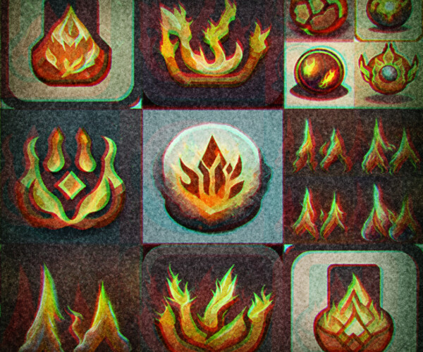 ArtStation - 50+ Fire Skill Icon Pack | Game Assets