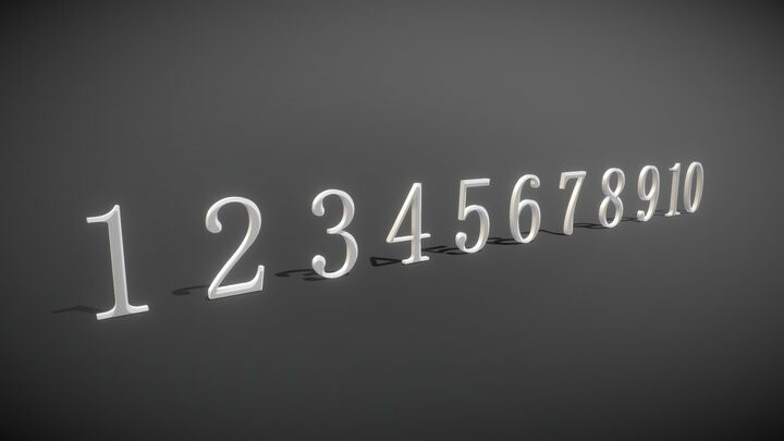 ArtStation - 3D Model - Arrow, Note, Letter, Number, Punctuation Mark ...