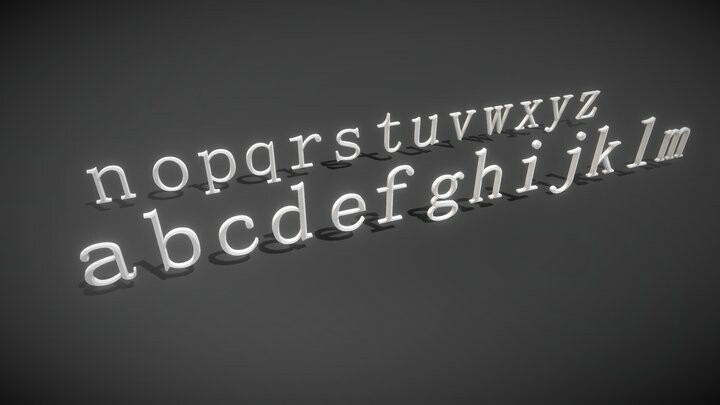 ArtStation - 3D Model - Arrow, Note, Letter, Number, Punctuation Mark ...