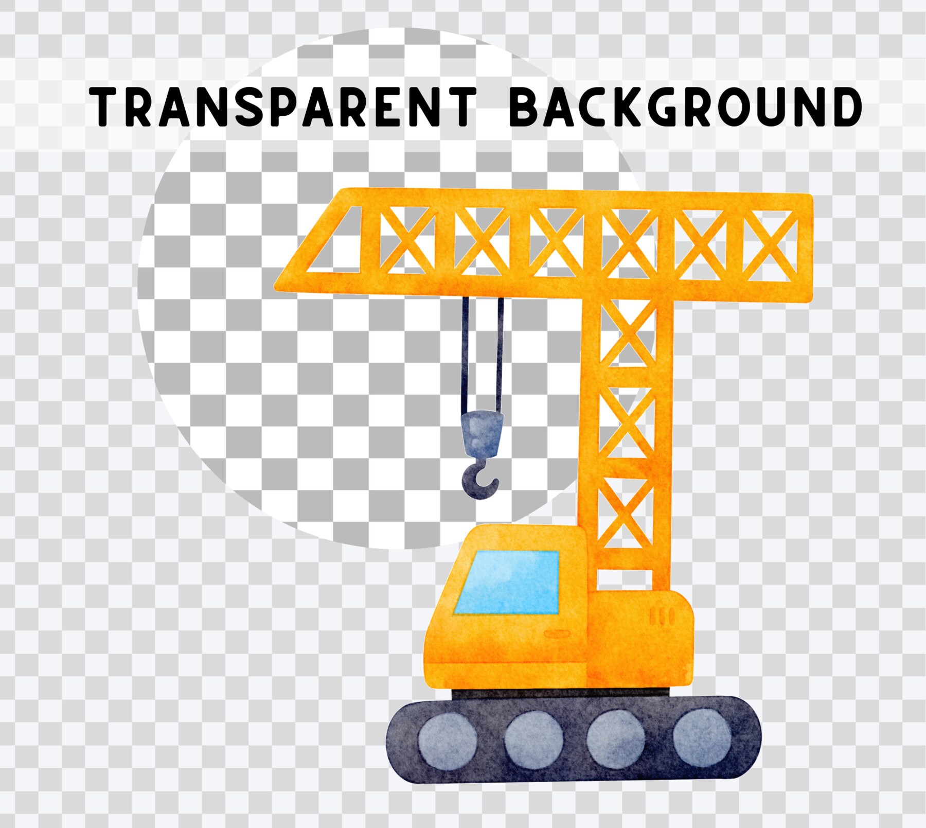 ArtStation - Construction Watercolor Clipart, Construction Vehicles ...