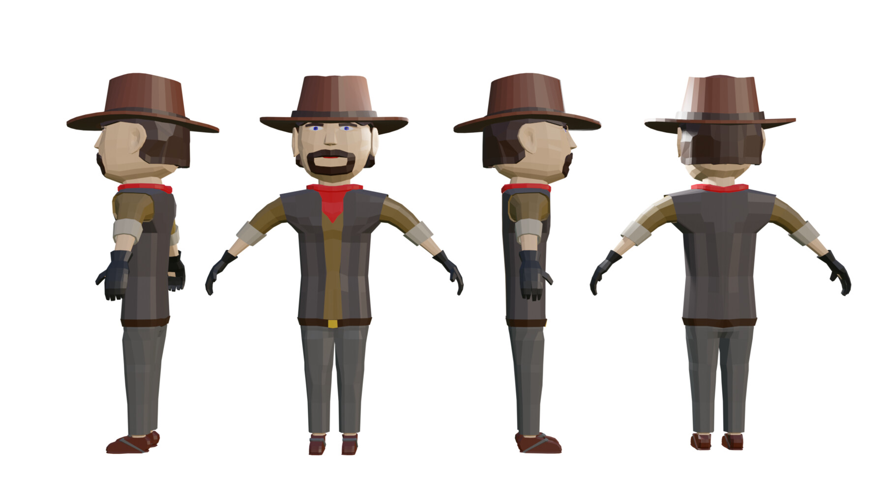 ArtStation - Wild West Outlaws - Character Pack | Game Assets