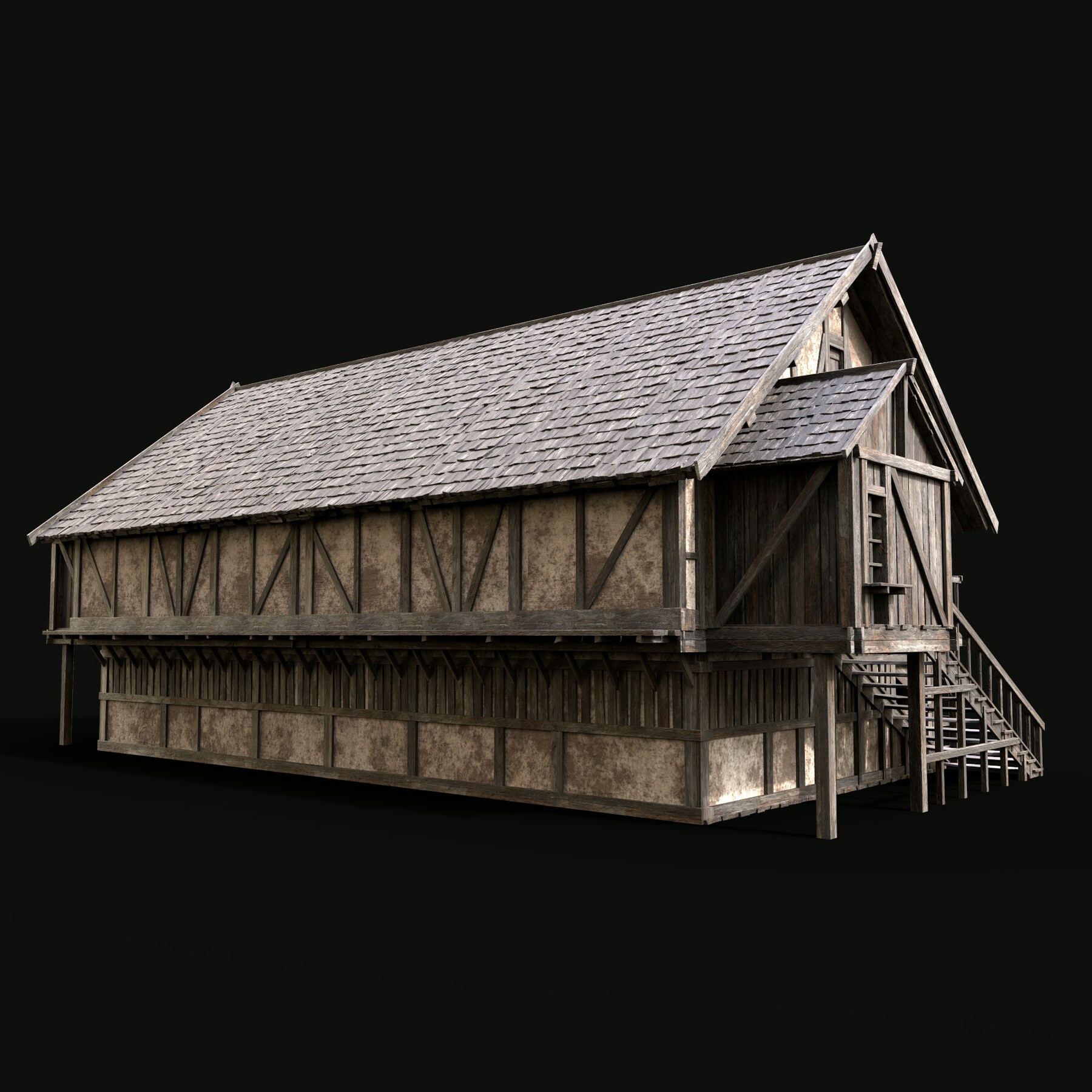 ArtStation - MEDIEVAL INDUSTRIAL HOUSE TAVERN INN VILLAGE FARM HUT ...