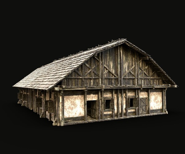 ArtStation - MEDIEVAL INDUSTRIAL HOUSE TAVERN INN VILLAGE FARM HUT ...