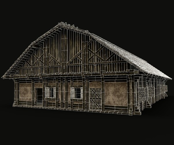 ArtStation - MEDIEVAL INDUSTRIAL HOUSE TAVERN INN VILLAGE FARM HUT ...