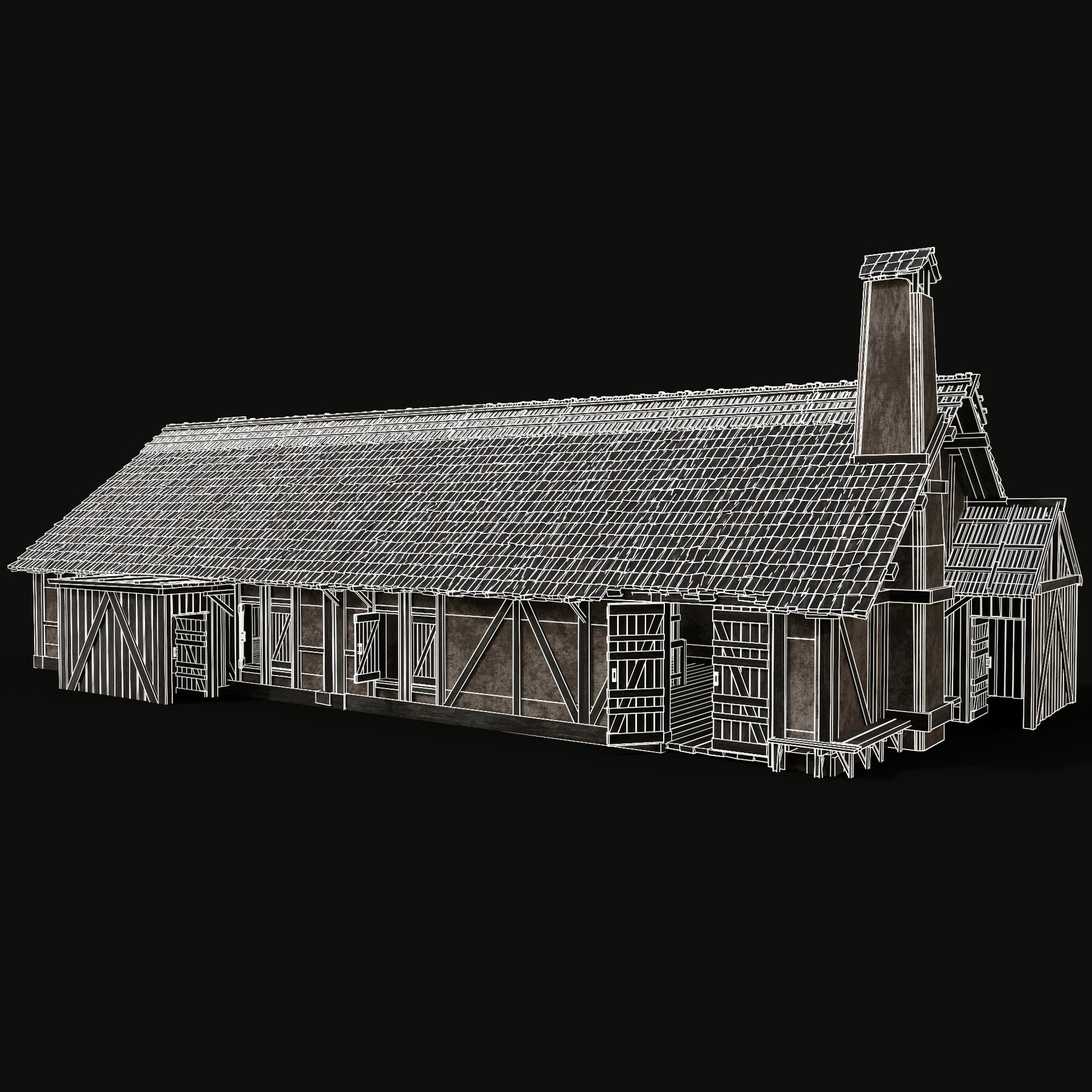 ArtStation - MEDIEVAL INDUSTRIAL HOUSE TAVERN INN VILLAGE FARM HUT ...