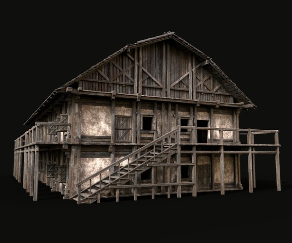 ArtStation - MEDIEVAL INDUSTRIAL HOUSE TAVERN INN VILLAGE FARM HUT ...
