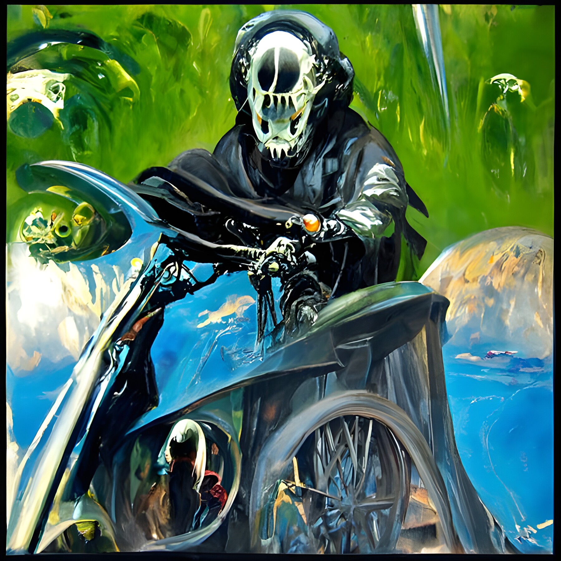 ArtStation - Grim Reaper on Motorbike | Artworks