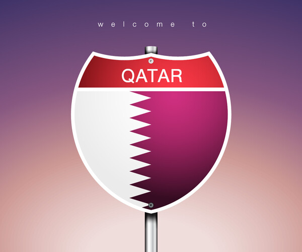 ArtStation - 10 ICON The City Label & Map of QATAR In American Signs ...