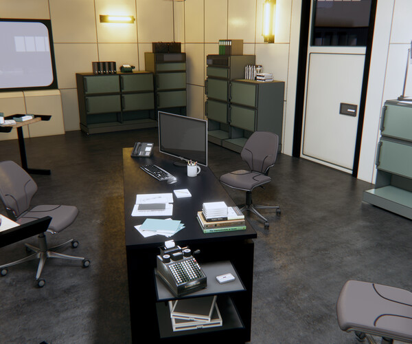 ArtStation - Secret Service Office Interior | Resources
