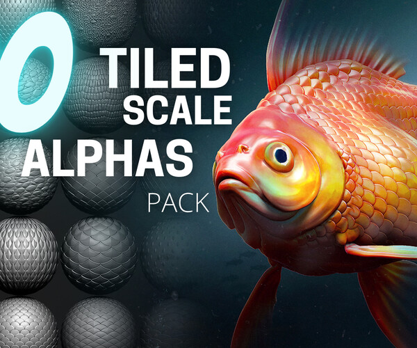 ArtStation - 20 Scale Tiled Alphas - Custom made Alphas to use in ...