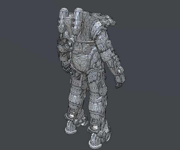 ArtStation - FALLOUT POWER ARMOR low-poly PBR | Game Assets