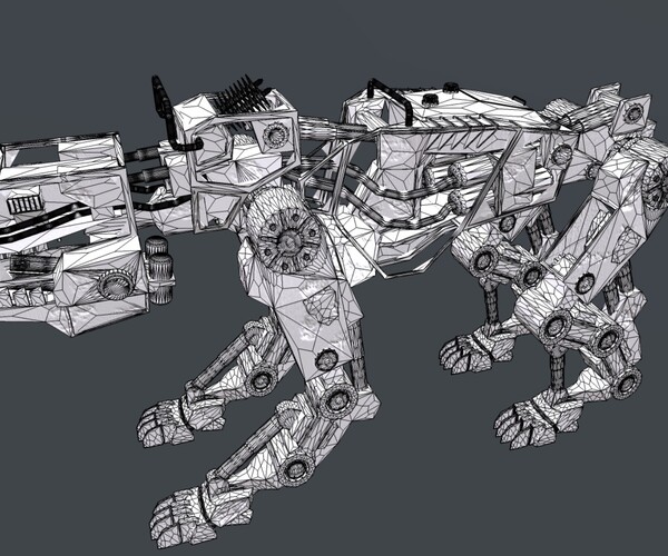 ArtStation - WOLFENSTEIN PANZERHUND DOG low-poly PBR | Game Assets