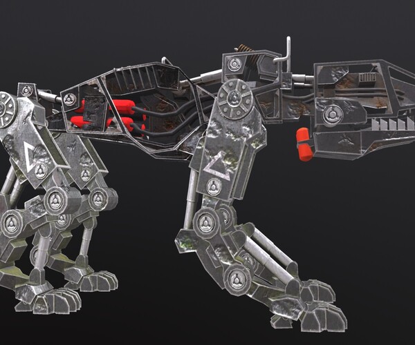 ArtStation - WOLFENSTEIN PANZERHUND DOG low-poly PBR | Game Assets