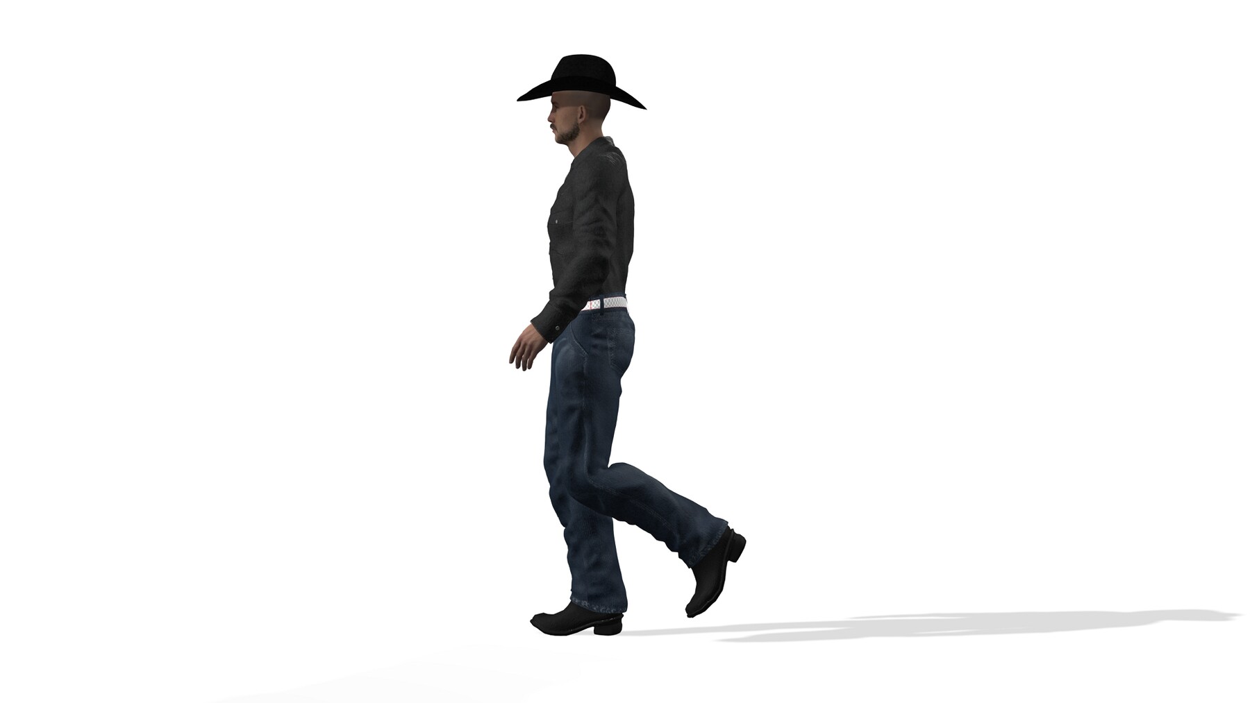 ArtStation - Modern Western Rancher Cowboy with Black Hat / Shirt ...