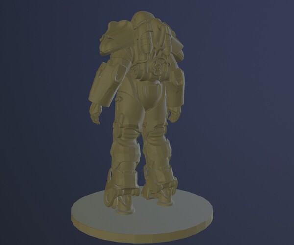 ArtStation - FALLOUT T-45 POWER ARMOR high-poly sculpture PRINT-READY ...