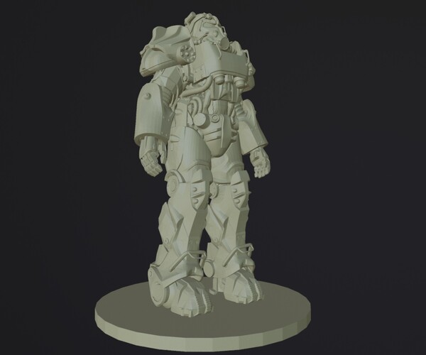 ArtStation - FALLOUT T-45 POWER ARMOR high-poly sculpture PRINT-READY ...