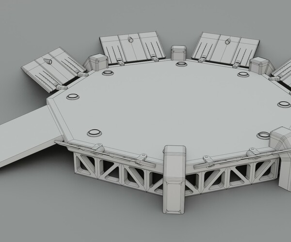 ArtStation - Sci-Fi Landing Pad - Game ready - PBR | Game Assets