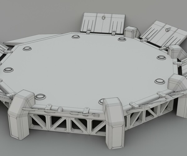 ArtStation - Sci-Fi Landing Pad - Game ready - PBR | Game Assets